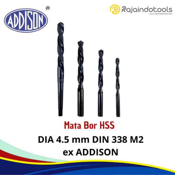 Jual ADDISON Mata Bor Besi TWIST Drill 4.5mm Harga Terbaik | Rajaindotools